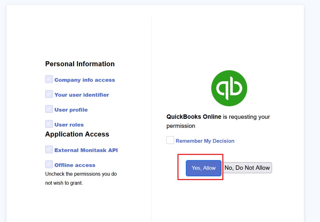 Monitask | QuickBooks Integration Guide