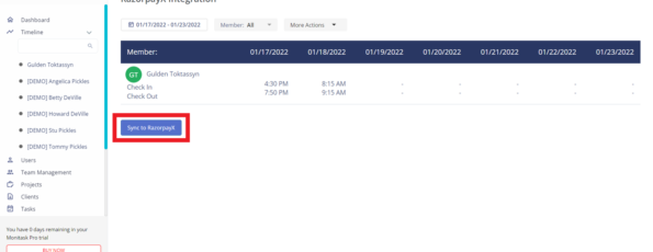 Monitask | RazorPayX integration with Monitask