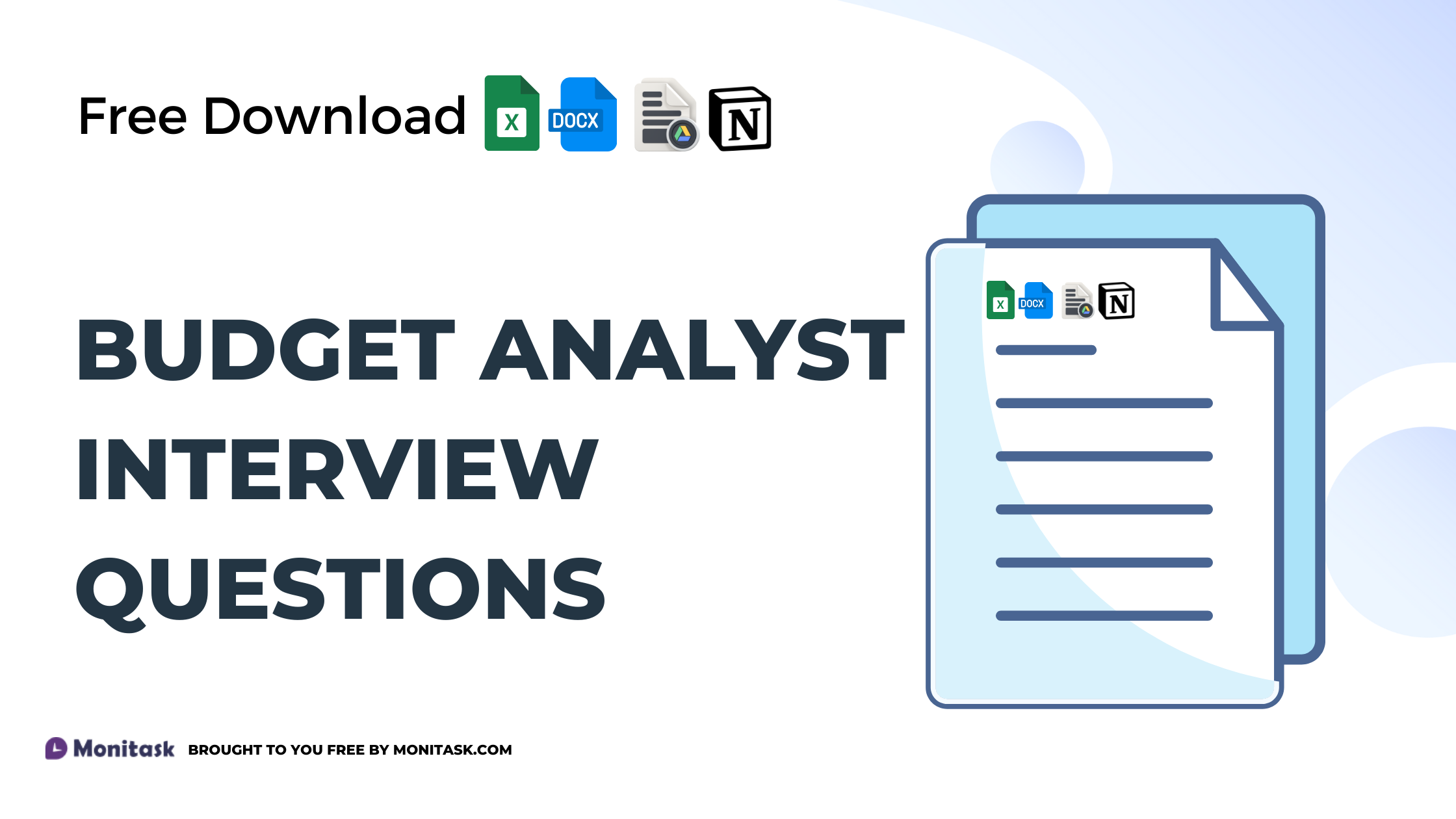 Budget Analyst Interview Questions | Monitask