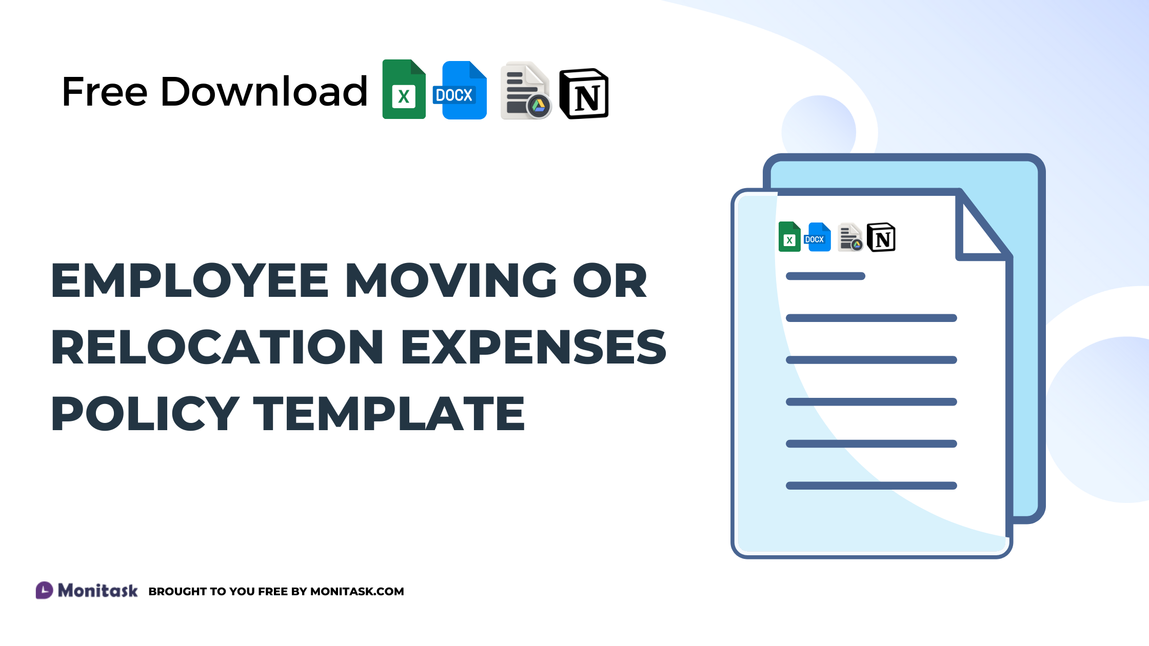 Employee Moving Or Relocation Expenses Policy Template | Monitask