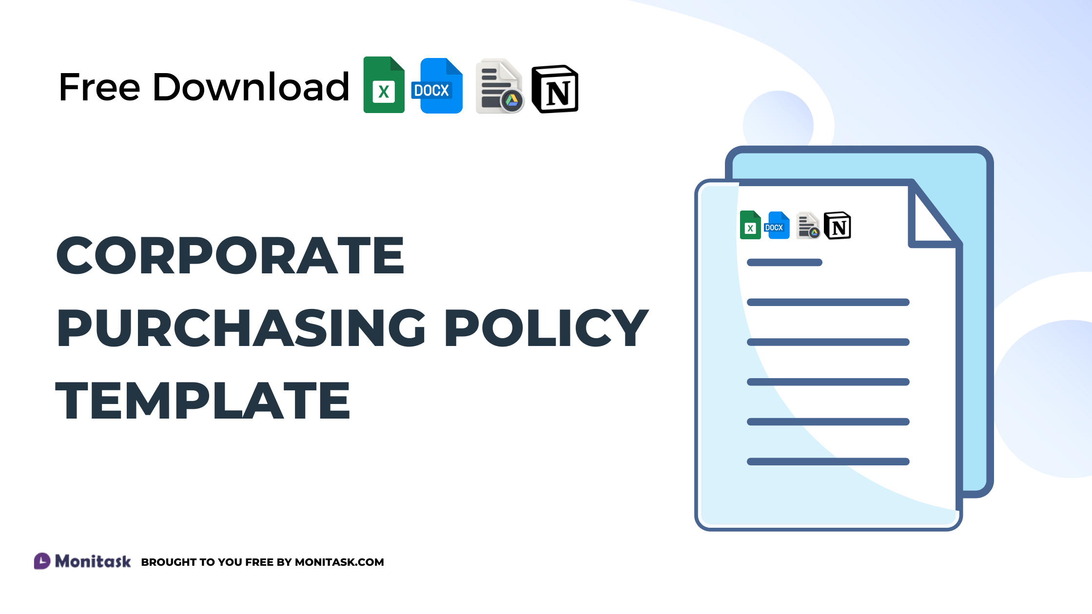 Corporate Purchasing Policy Template | Monitask