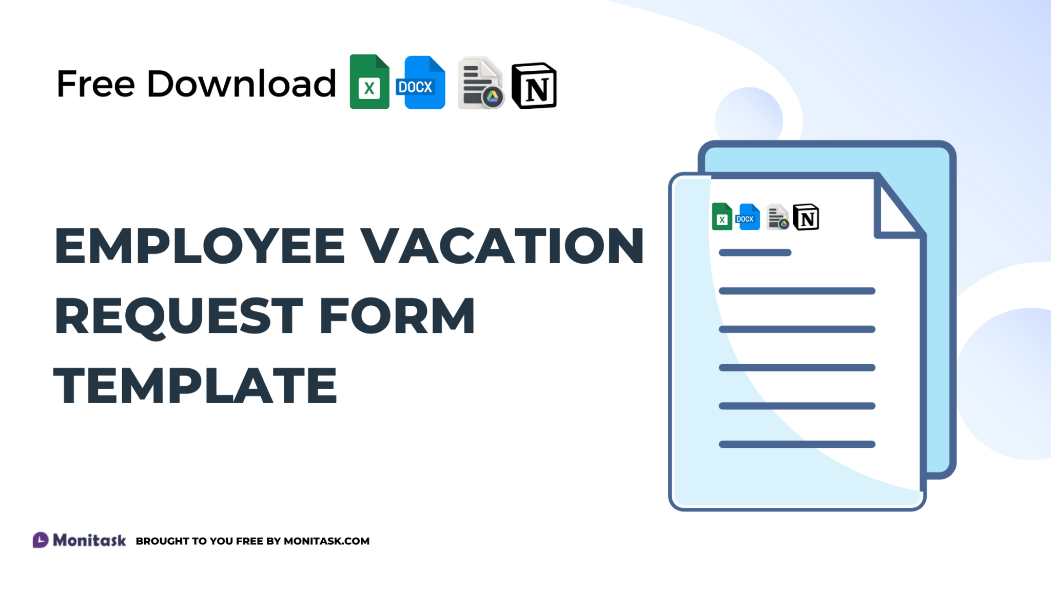 Employee Vacation Request Form Template | Monitask