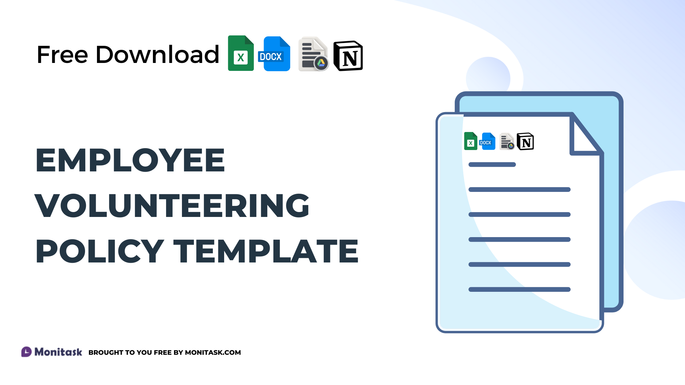 Employee Volunteering Policy Template | Monitask