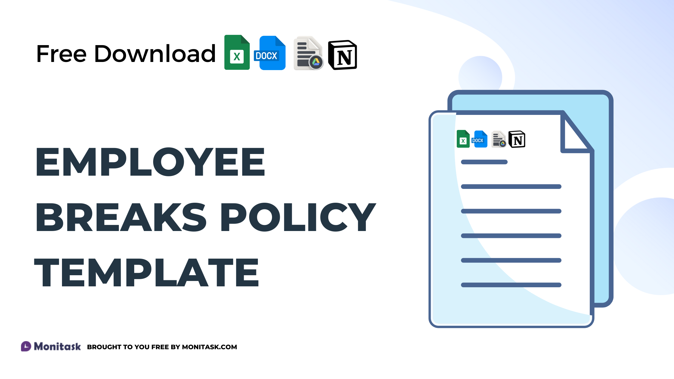 Employee Breaks Policy Template | Monitask