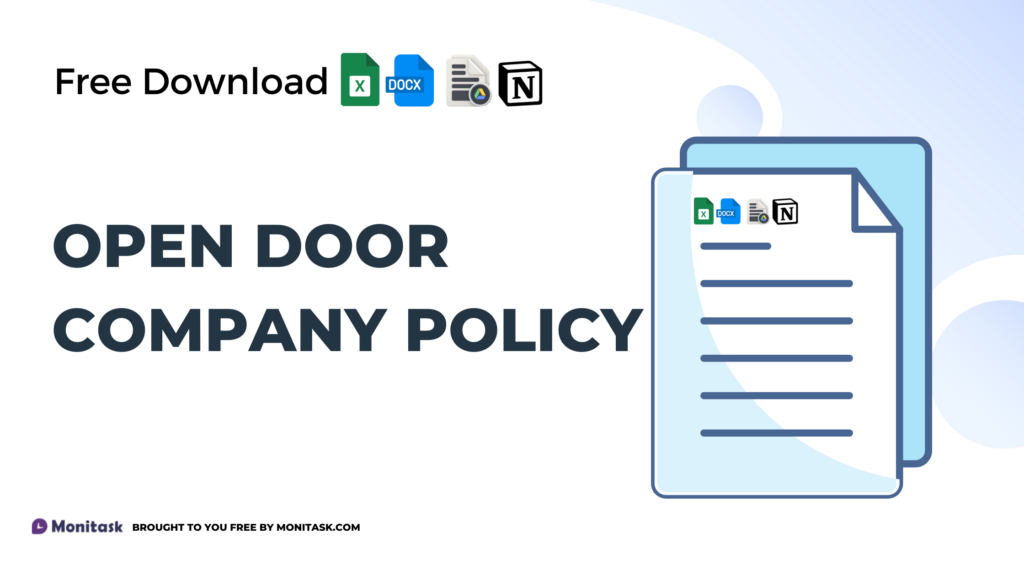 Open Door Company Policy Monitask Open Door Company Policy Monitask